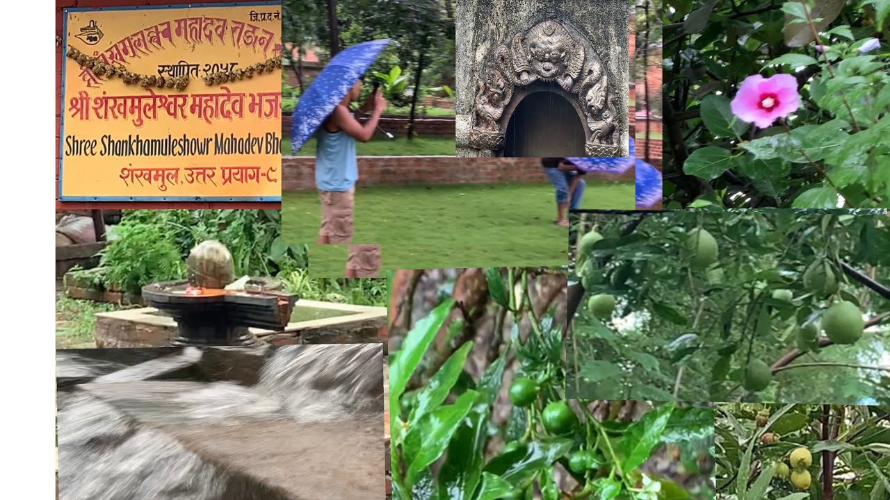 Beautiful Fruit Park Mandir | Rain Day Travel | Shankhamul Park ...