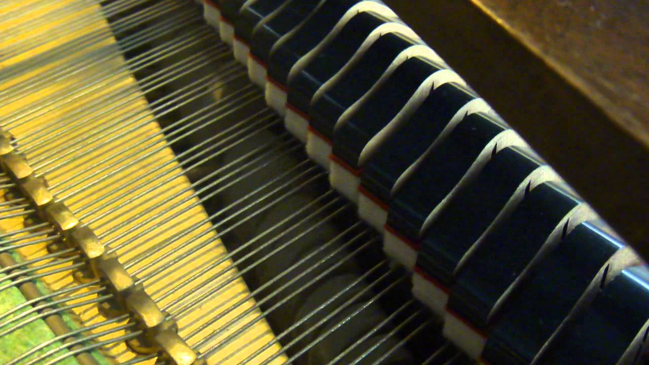 Piano string striking mechanism - YouTube