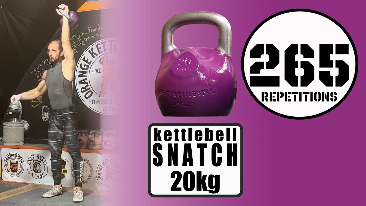 265reps SNATCH 20kg kettlebell by Denis Vasilev - YouTube