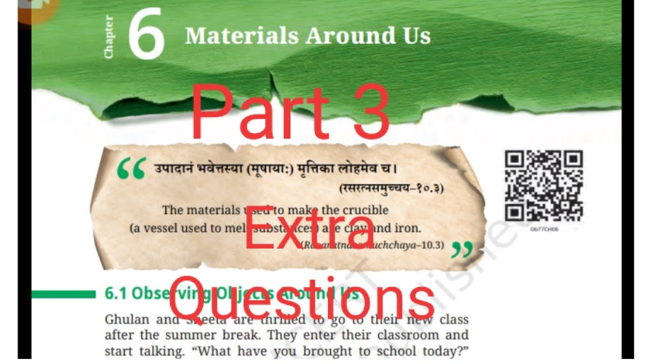 class 6 science curiosity book chapter 6 Material around us /Textbook ...