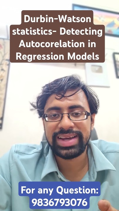 Durbin-Watson Statistics -Detecting Autocorrelation in Regression model #econometrics # ...
