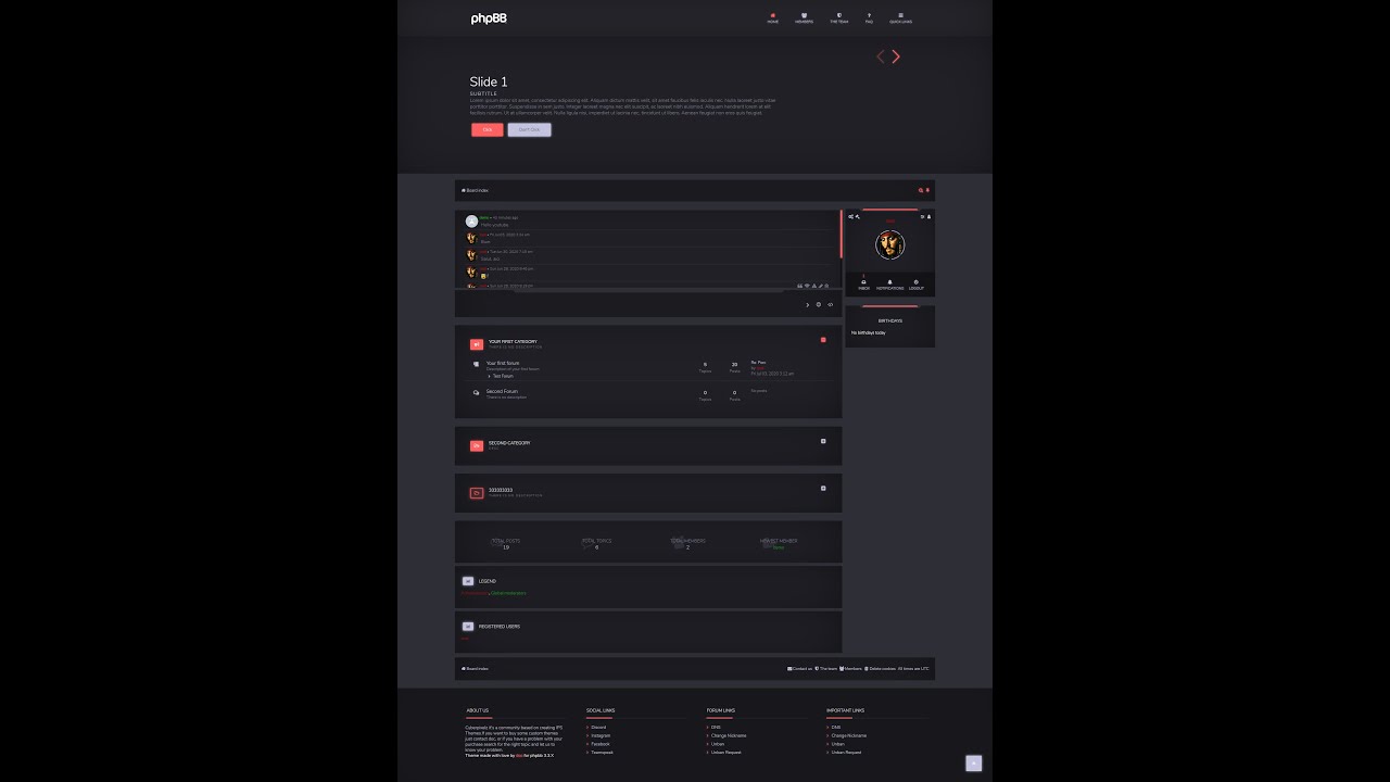 Cyber_Pro PHPBB Theme - YouTube
