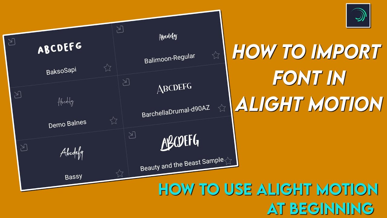 How To Use Alight Motion At Beginning || How To import Font In Alight ...