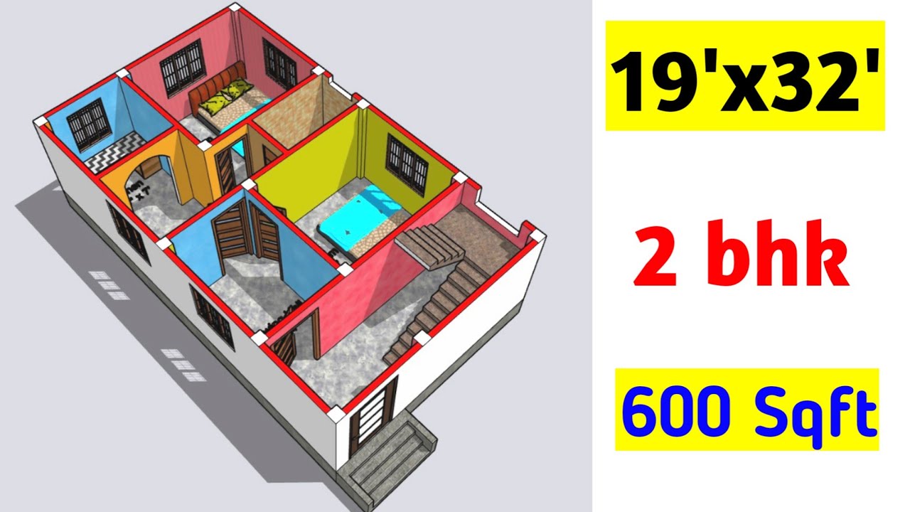 19x32 house plan || 19x32 ghar ka naksha || 19x32 house plans - YouTube