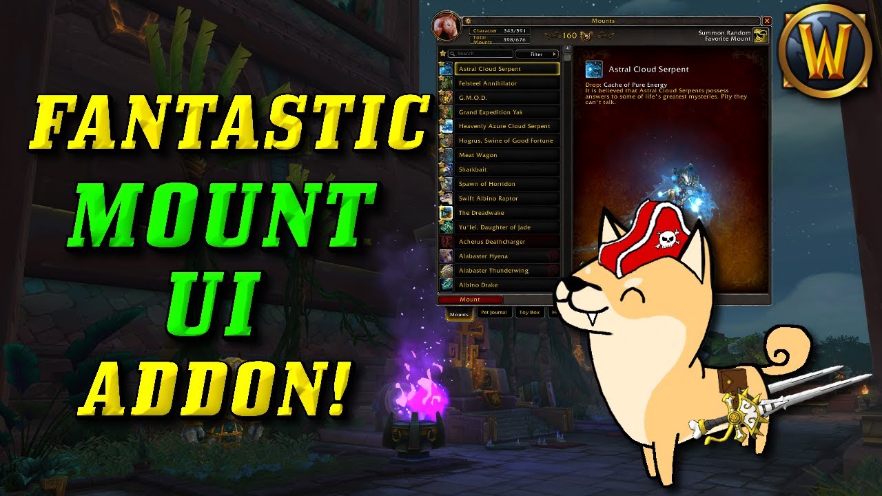 WoW Addons: Mount Journal Enhanced (HUGE improvement to the Mount UI ...