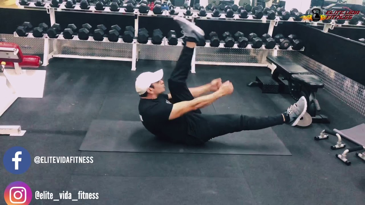 V crunches (combo ver.2) - YouTube