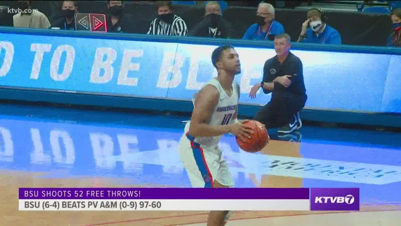 BSU Men's basketball shoots record 52 free throws - YouTube