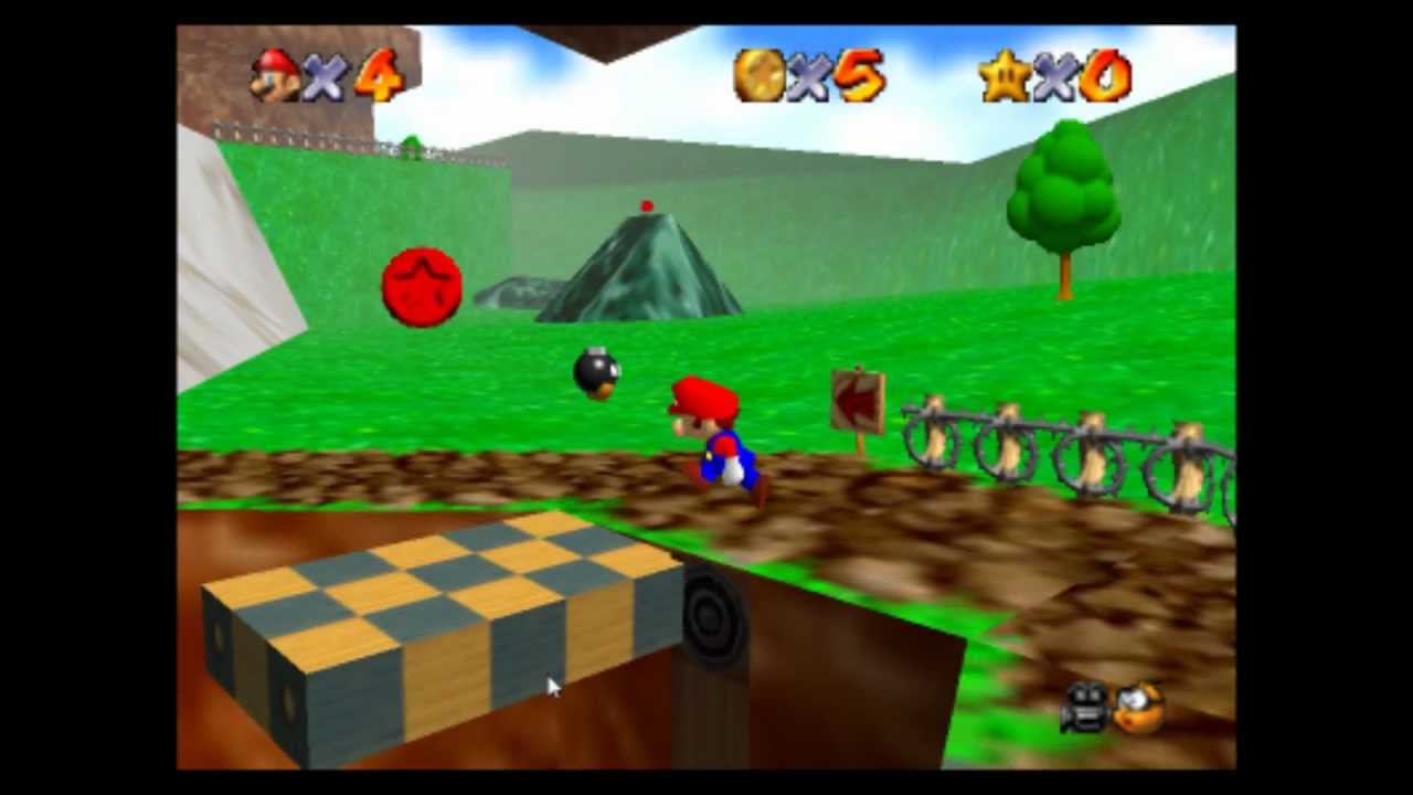 Super Mario 64 - Part 1 - King Bomb-omb has a beautiful mustache! - YouTube