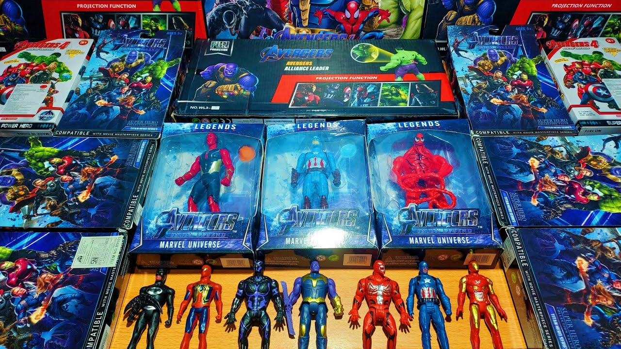 AVENGERS TOYS/Action Figures/Unboxing/Cheap Price/Spiderman,Thanos ...