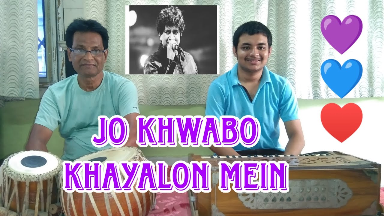 Jo Khwabo Khayalon Mein (Harmonium and Tabla)- KK- Ayan Mitra and Subimal Chatterjee ️ - YouTube