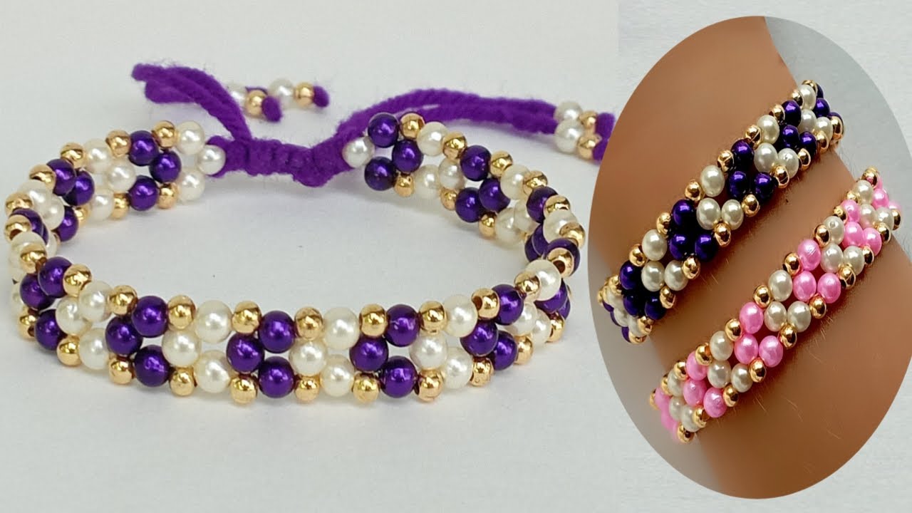Diy easy bracelet || How to make easy beaded bracelet || beaded ...
