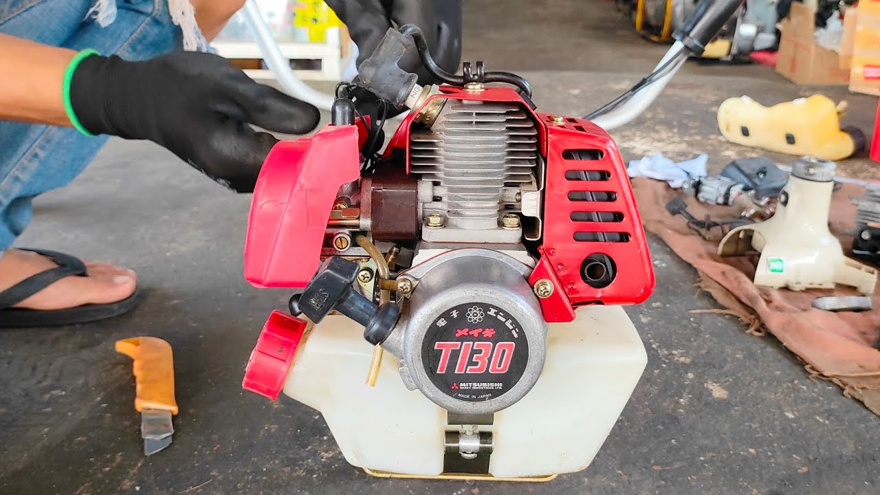 เครื่องตัดหญ้ามือสองญี่ปุ่น มิตซูบิชิ T130 /รีวิวให้ชมครับ - YouTube