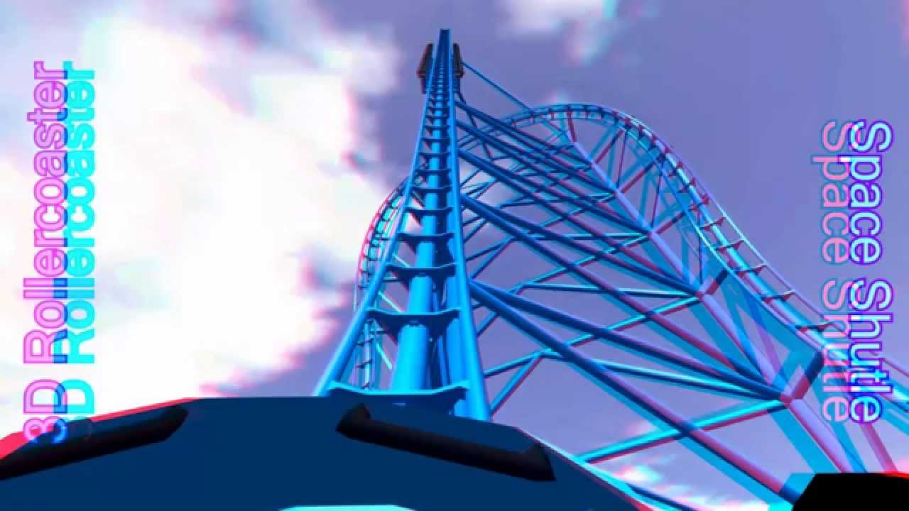 3D Rollercoaster: Space Shuttle (3D Anaglyph for phones/tablets/non-3D ...