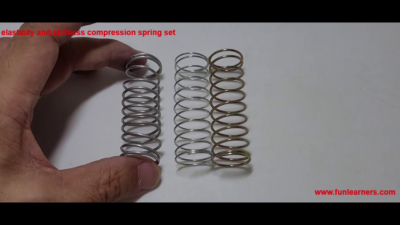 elasticity and stiffness comparison spring set - YouTube
