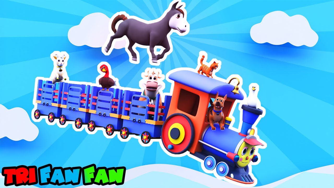 Tren la fermă 🚂 - Cântecele și desene animate pentru copii | TRI FAN ...