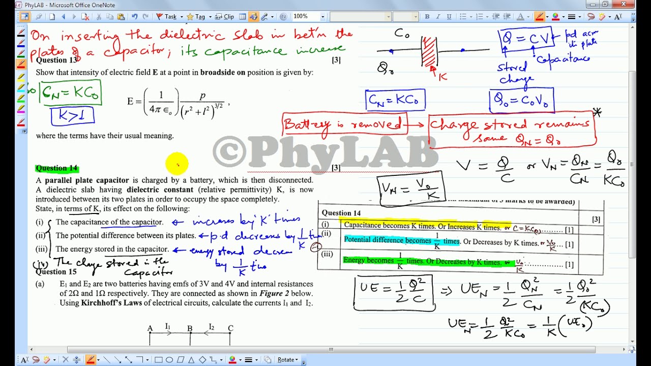 ISC 2020 Physics Board Paper Solution (Question 14) Part 6, Capacitor & Capacitance | Phylab ...