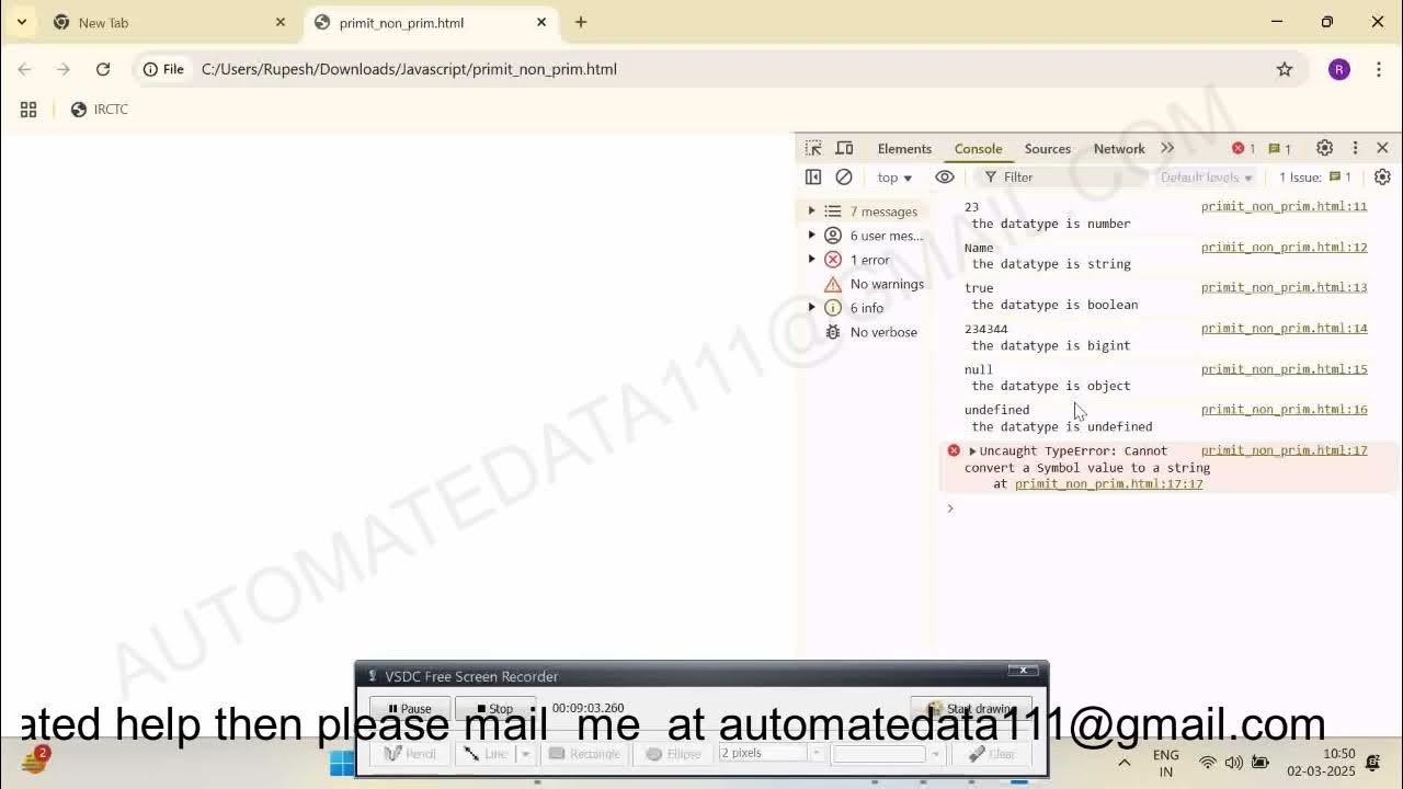 4. JavaScript Data Types Explained Part 1| Primitive vs Non-Primitive ...