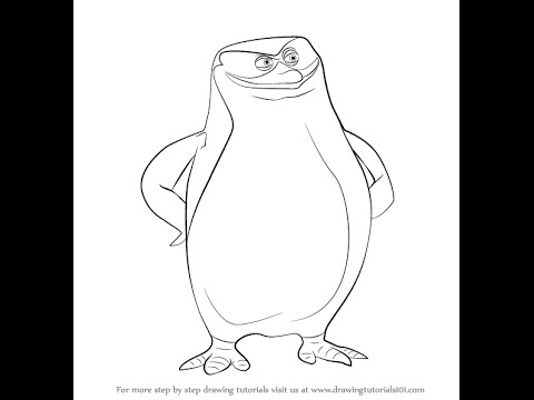 How to Draw Skipper from The Penguins of Madagascar