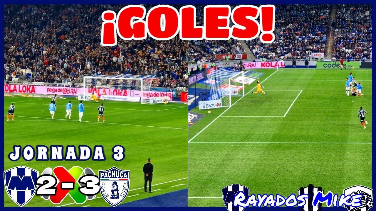 ¡GOLES DESDE EL ESTADIO BBVA! Monterrey 2-3 Pachuca J3 Cl 2025 | Rayados Mike - YouTube