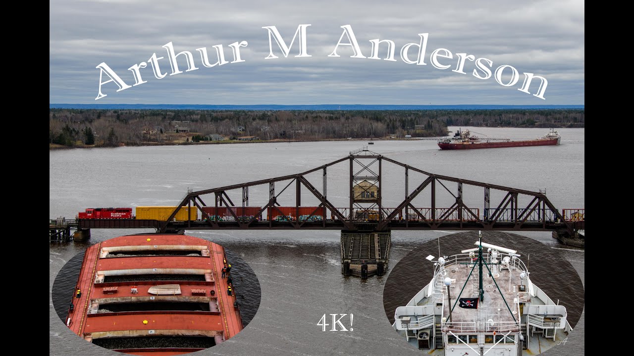 Looking into the Holds of the Arthur M Anderson! Swing Bridge in Action ...