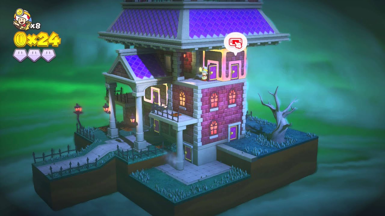 Captain Toad: Treasure Tracker (Wii U) - Bizarre Doors of Boo Mansion ...