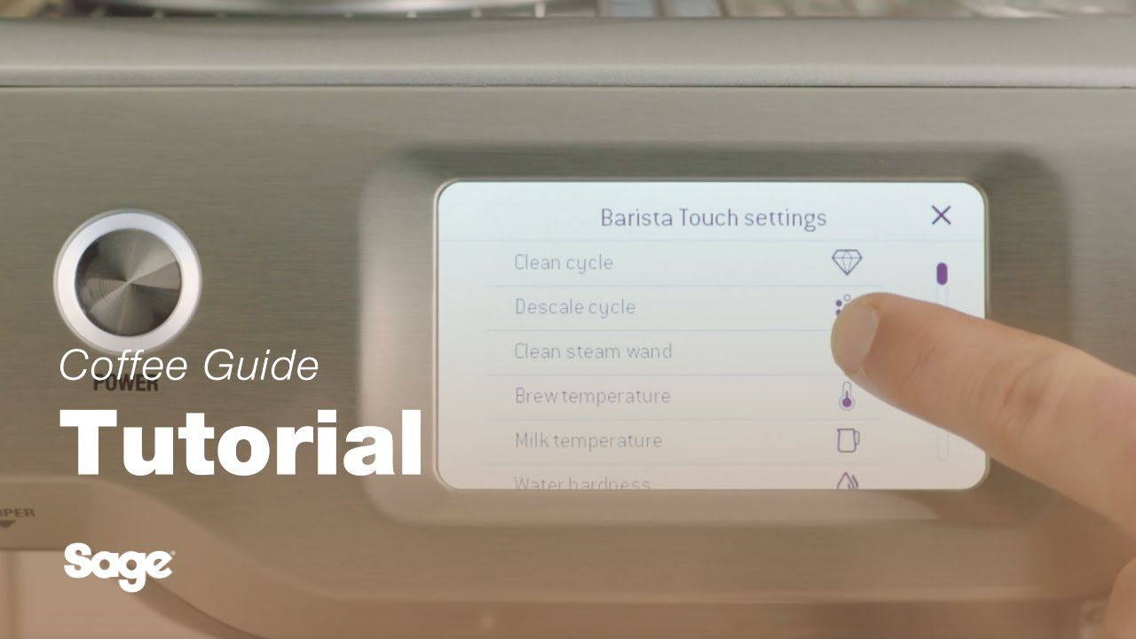 Tutorials - How to change settings | the Barista Touch™ | Sage