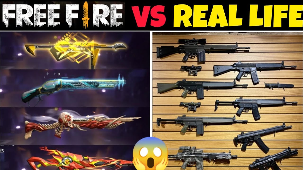 Free Fire Guns In Real Life😱🔥 | FREE FIRE ALL GUNS IN REAL LIFE ...