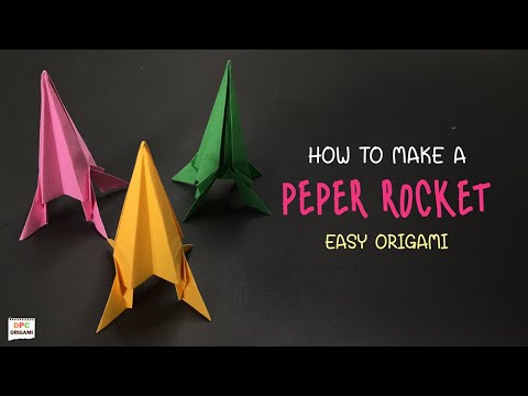 【Origami Easy】Paper Rocket tutorial (How to make a paper Rocket) | DIY ...