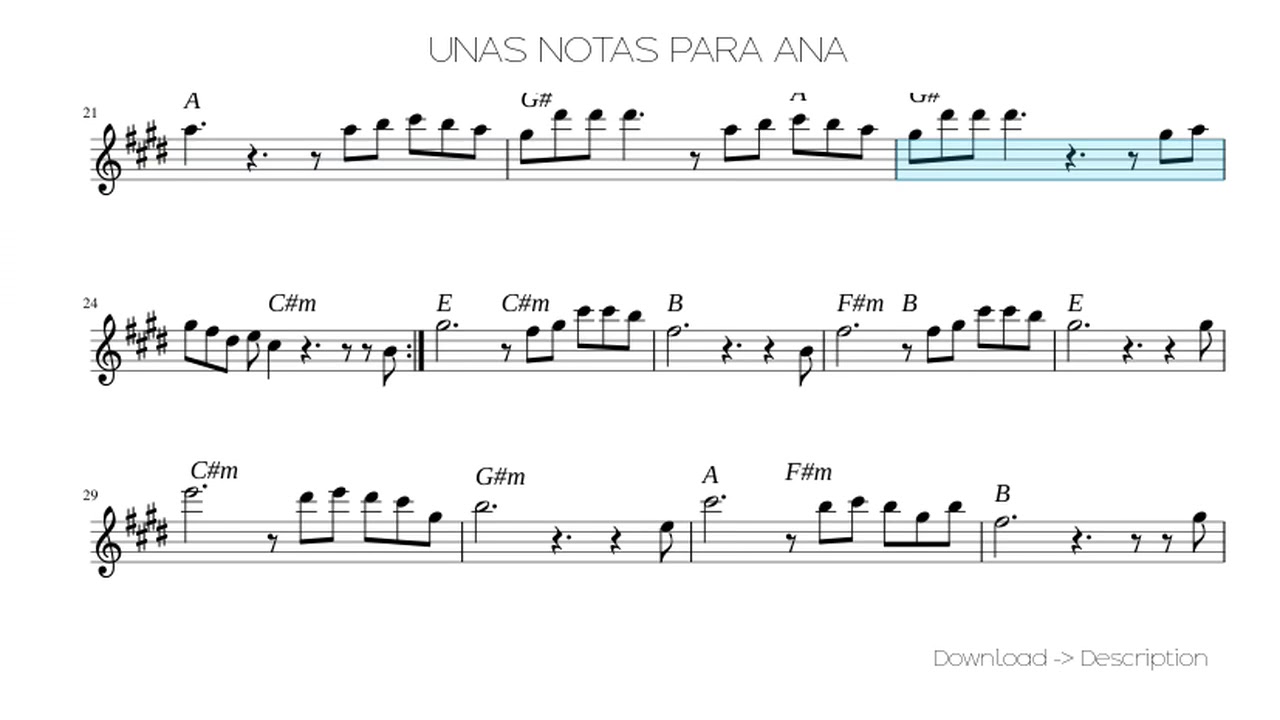 🎶 UNAS NOTAS PARA ANA 🎸🎸 - YouTube