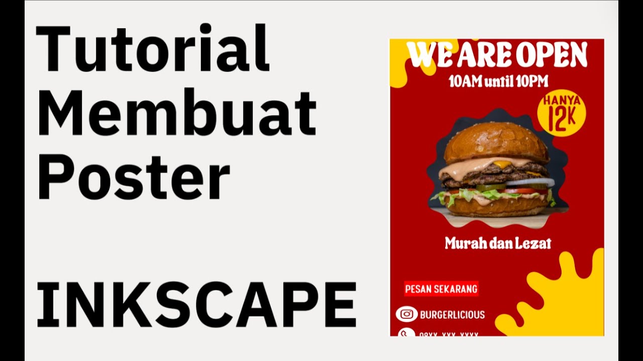 [INKSCAPE] TUTORIAL MEMBUAT POSTER - YouTube