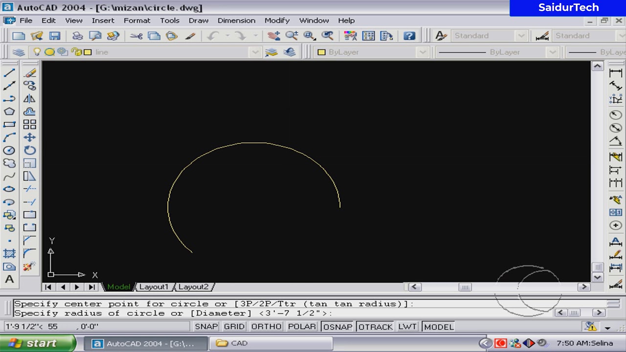 How to create TTR Circle in AutoCAD bangla tutorial - YouTube