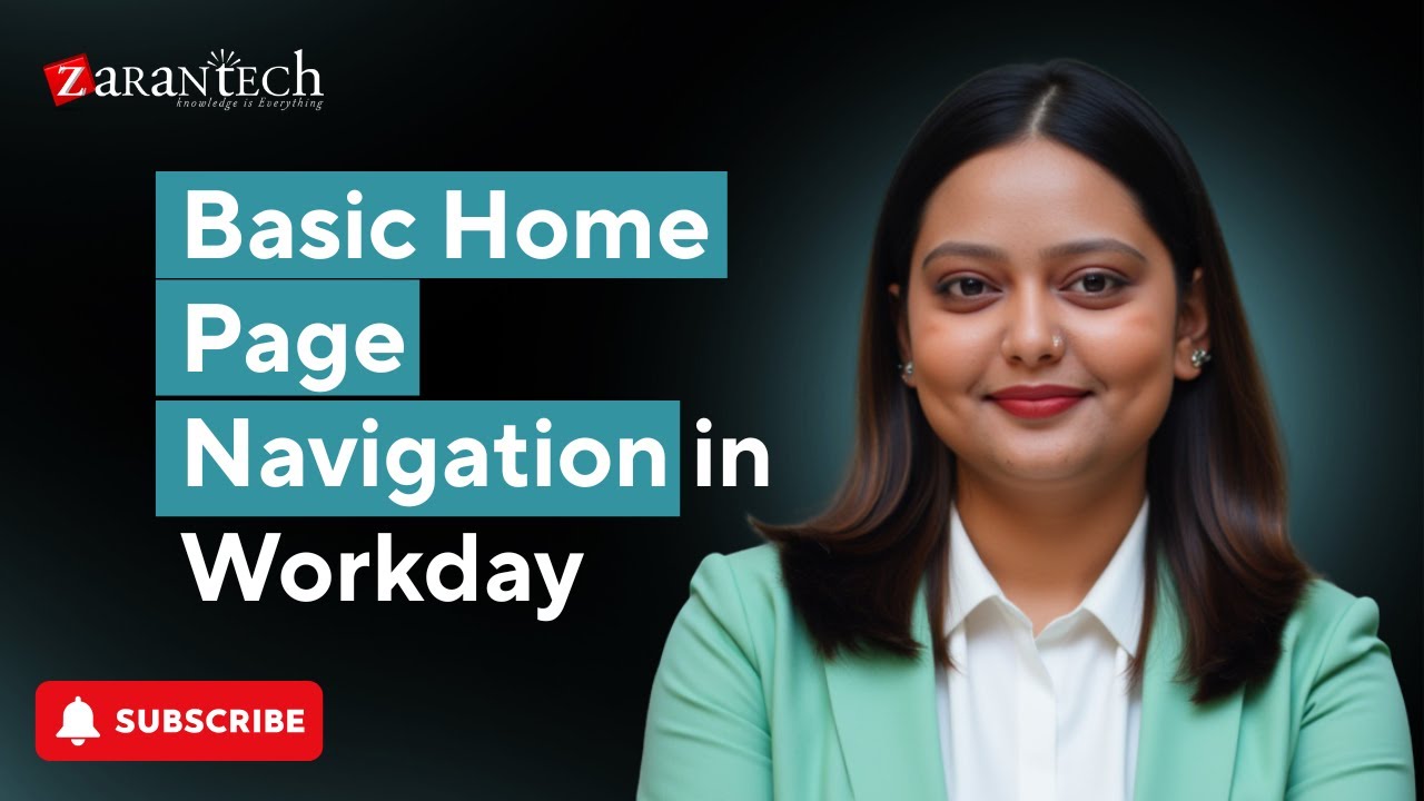 Basic Home Page Navigation in Workday | ZaranTech - YouTube