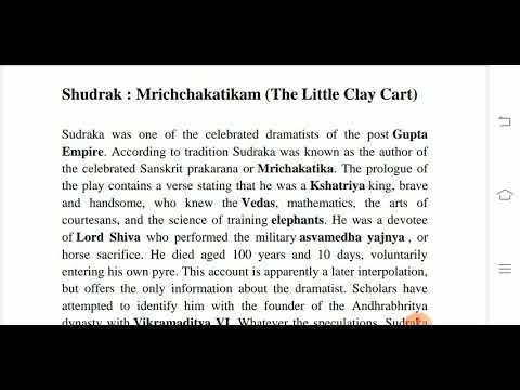 Mrichchakatikam (Sudraka) Introduction- by Dr. Himanshu Kandpal - YouTube