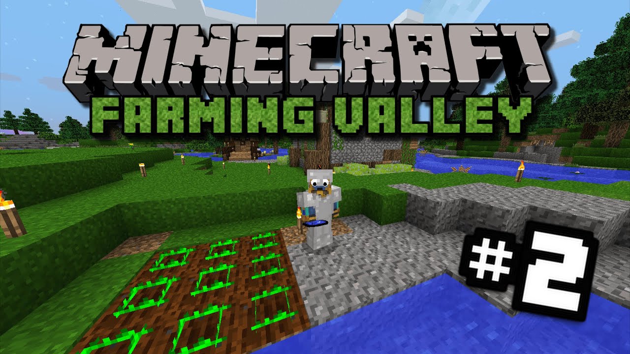 Minecraft Farming Valley [Part 2] Exploring for Wood and Planting the ...
