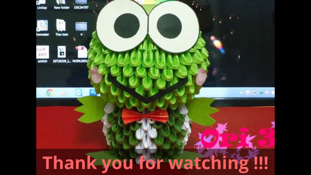 Tutorial Frog 3D Origami - Hướng dẫn xếp con Ếch Origami 3D - YouTube