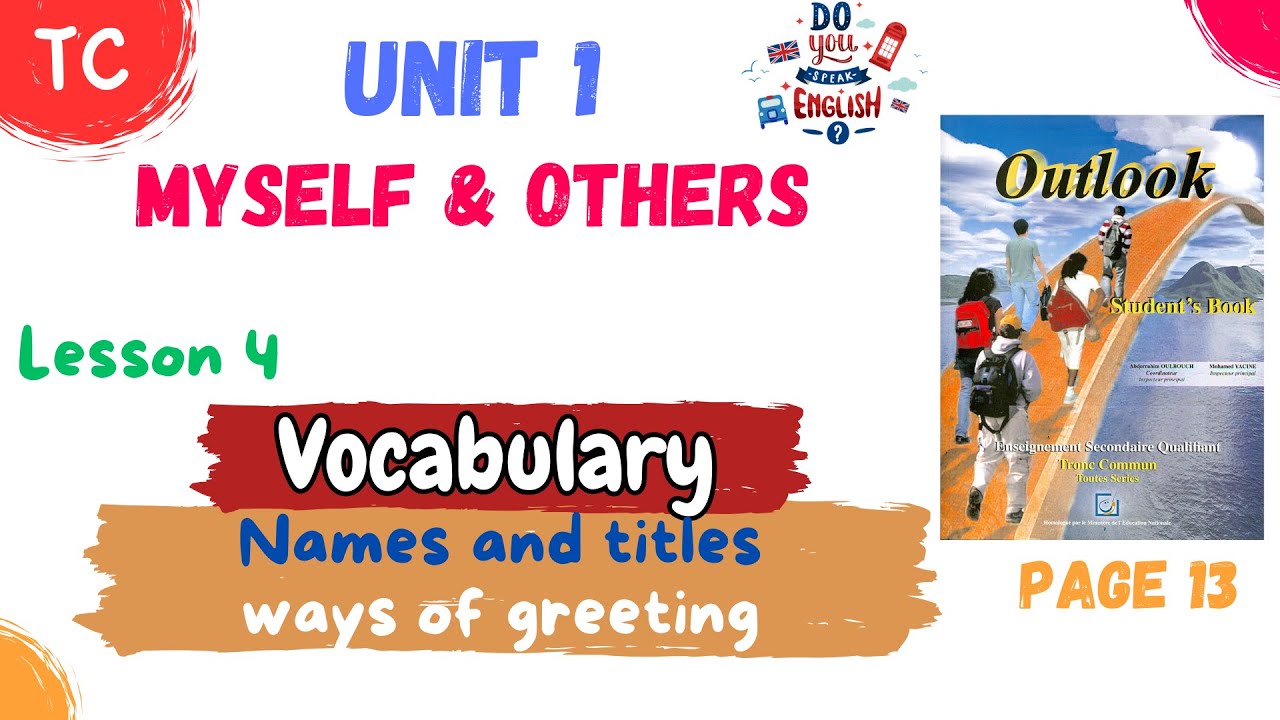 English TC | Unit 1 : Myself and others | vocabulary | Names and titles ...