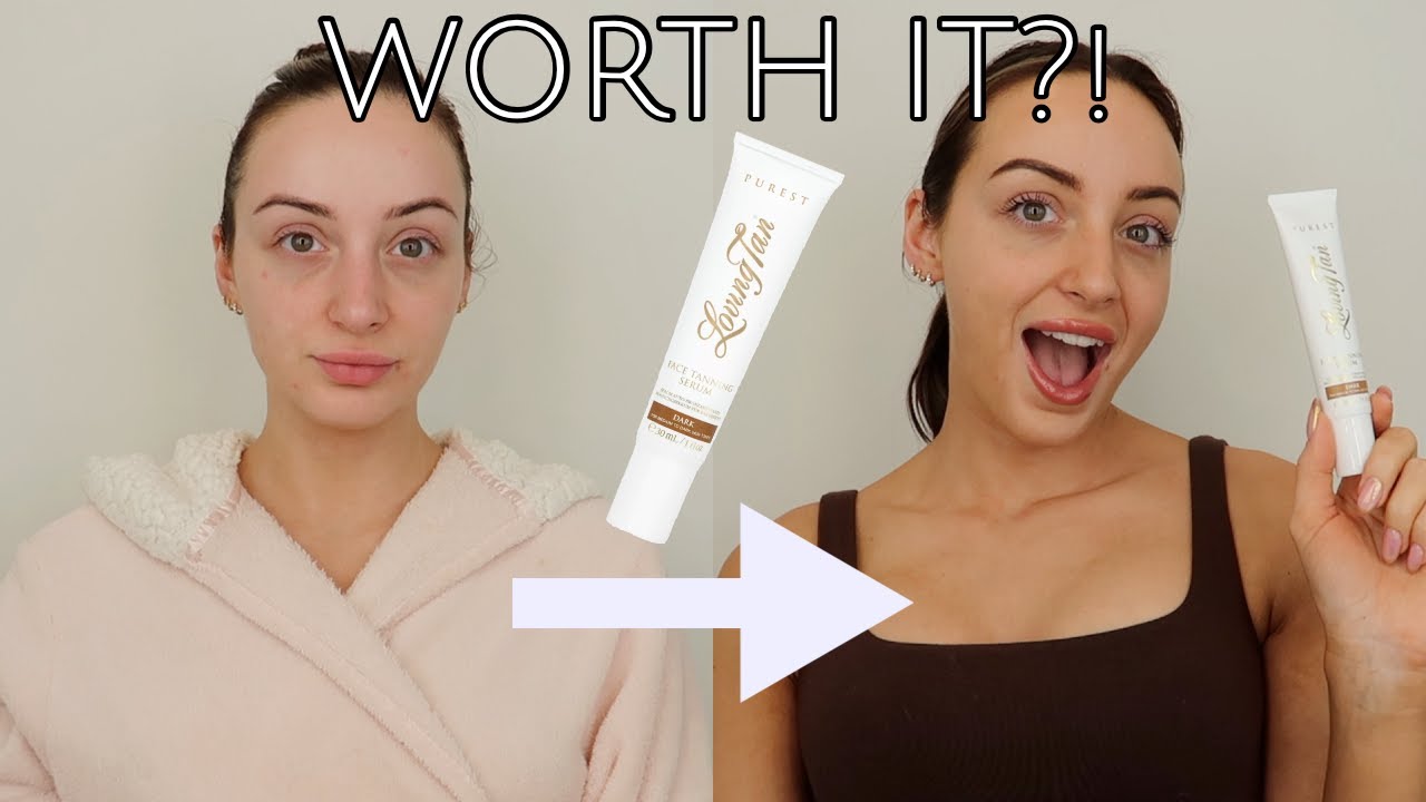 Loving Tan Purest Face Tanning Serum Dark Review + Demo! | Self Tanner ...