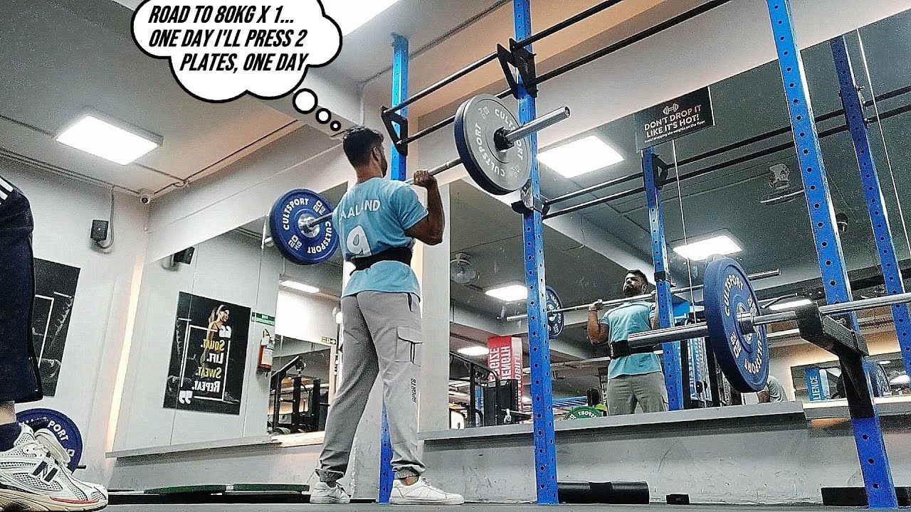 OHP | 70kg x 1 | Road to 1.5 Plates | my pushing strength really needs ...