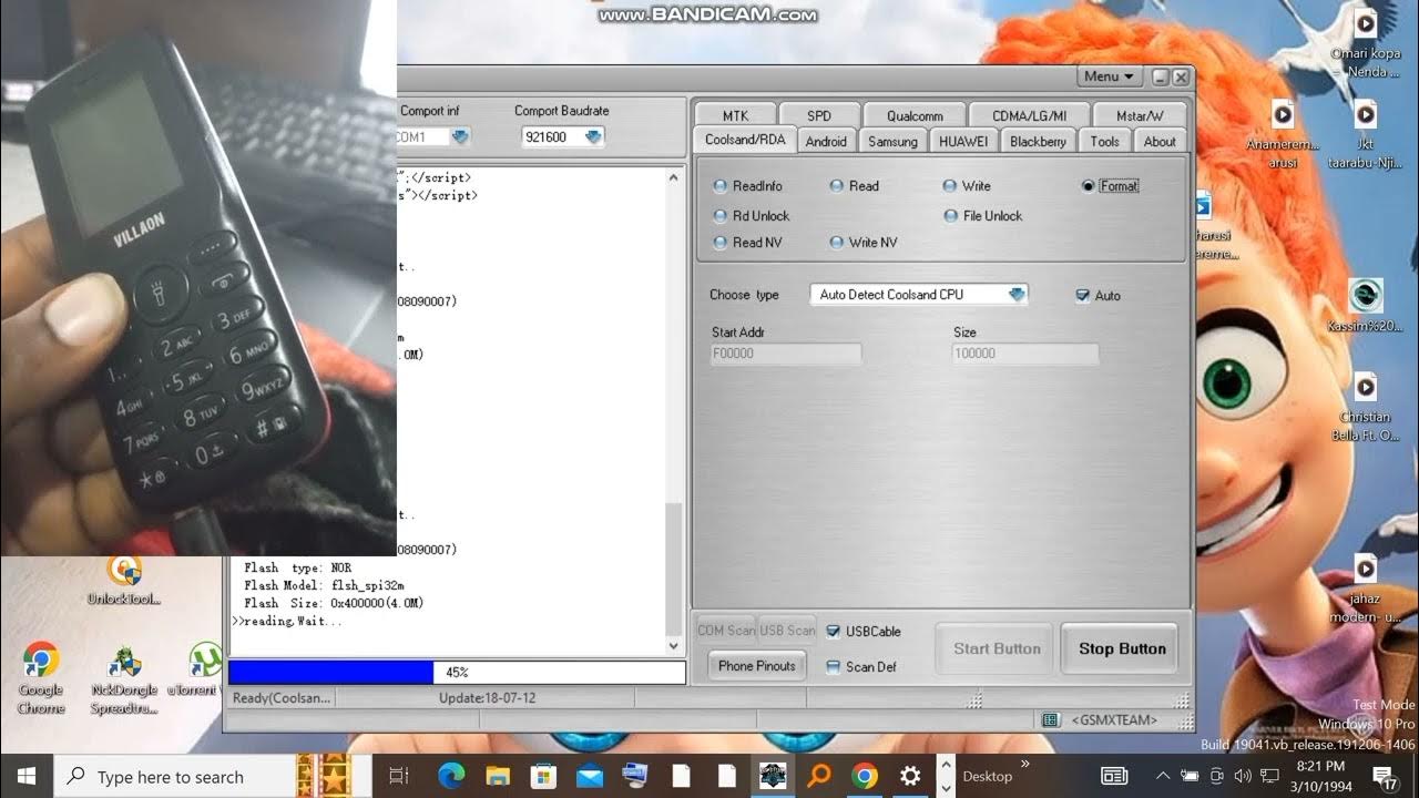 VILLAON V2160 PASSWORD REMOVE COOLSAND/ RDA CPU - YouTube