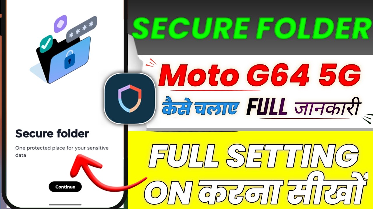 Moto Mobile Secure Folder kaise use kare | Moto secure Folder enable ...
