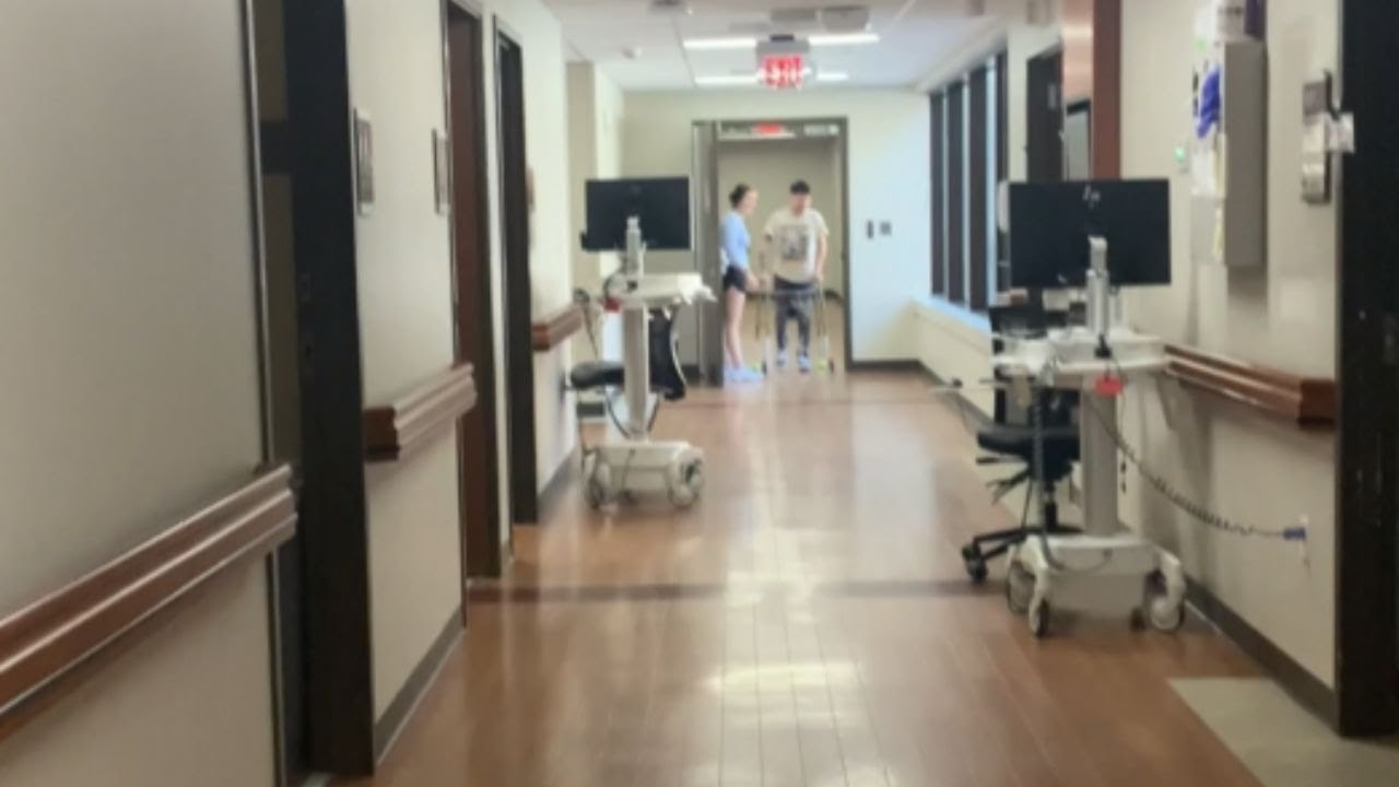 Patient of Traumatic Brain Injury shows his healing progress to the ...