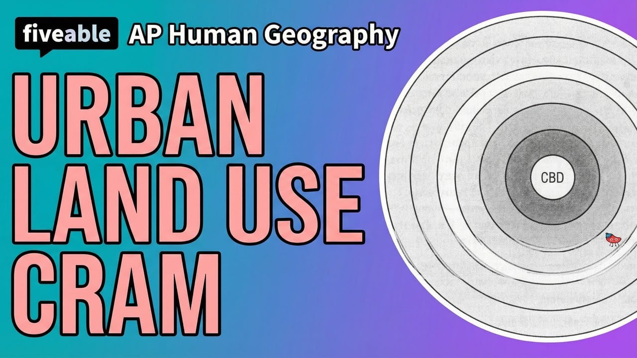 AP Human Geography CRAM – Urban Models & Land Use | Fiveable Cram Archive