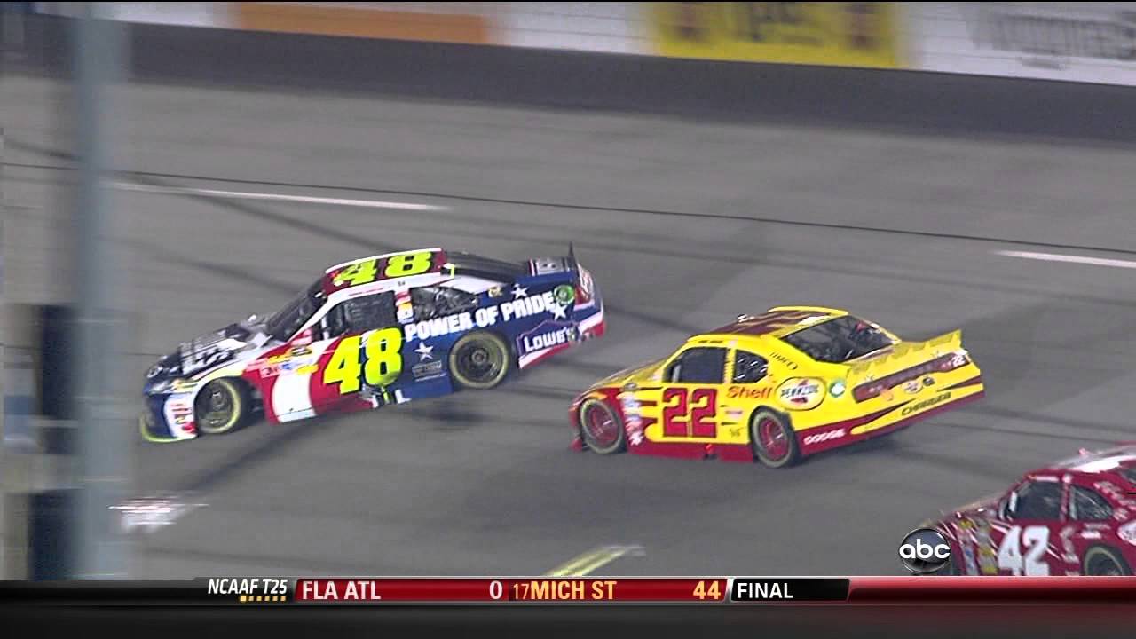 2011 R#26 Richmond 10.Jimmie Johnson crash - YouTube