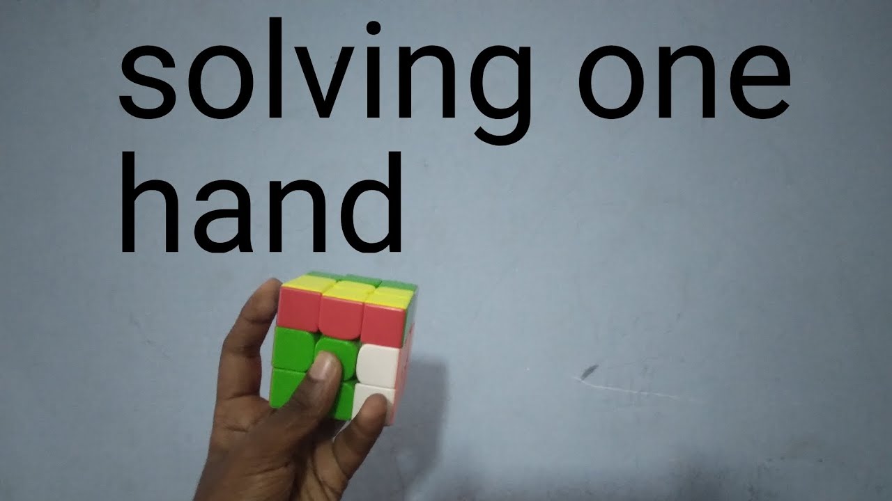 solving rubik cube one hand part 1- 45 seconds - YouTube