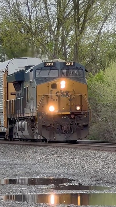 CSX 3311 Solo Leading Autoracks! #csx #railway #railfan #railfans #train #railroad #railways ...