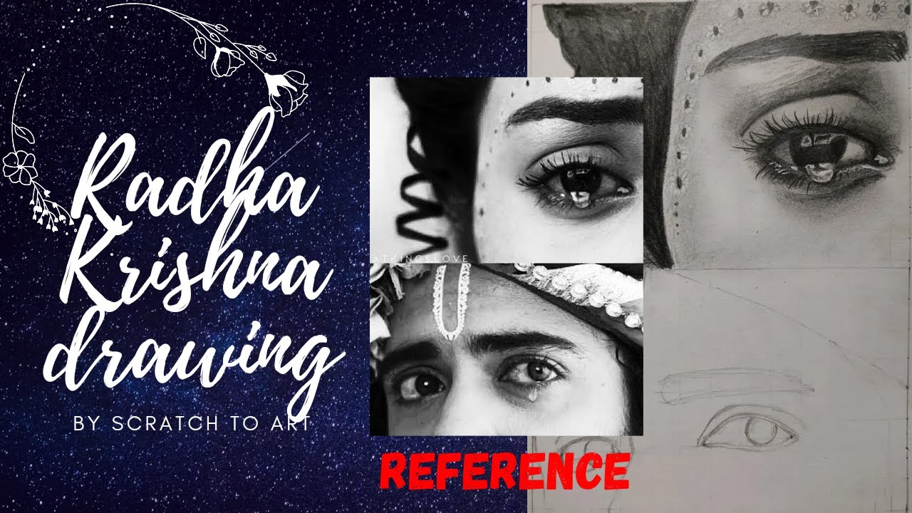 Radha Krishna drawing ||Sad sketch of Radha Krisna😢 - YouTube