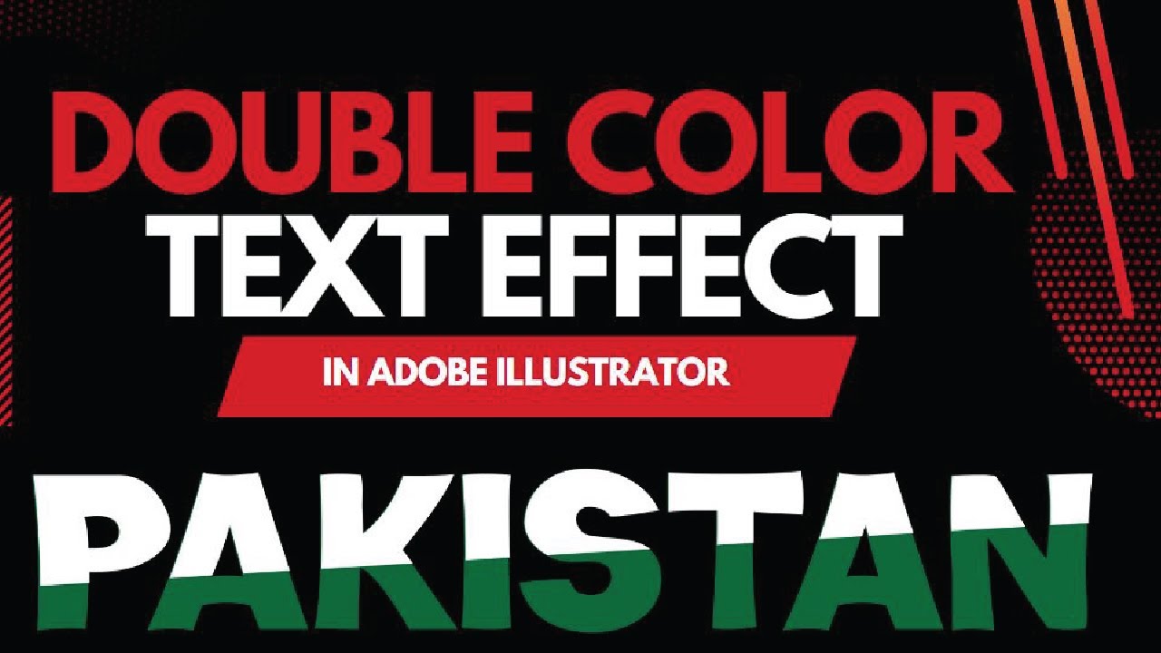 How to create the Double Color Text Effect in Adobe Illustrator - YouTube