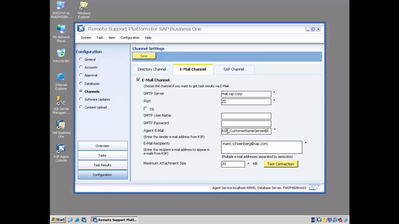 Configuring the RSP Email Channel - YouTube