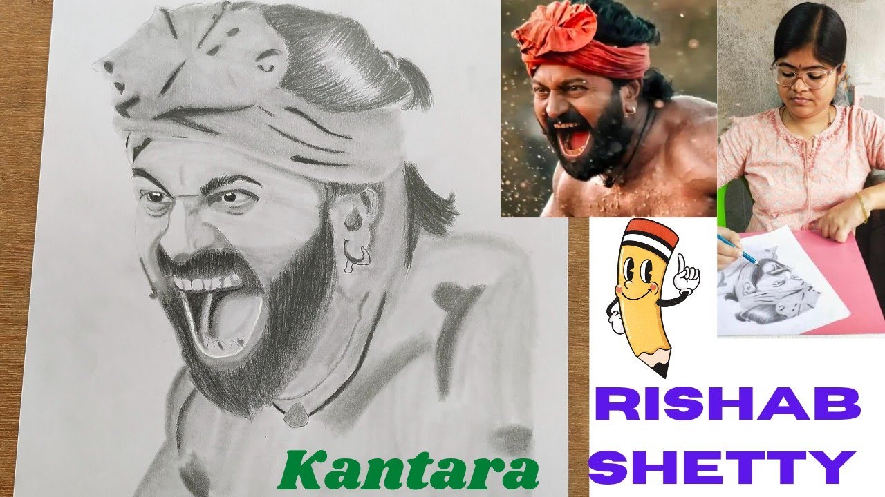Rishab Shetty Kantara Drawing || Kantara|| Rishab Shetty Drawing ...