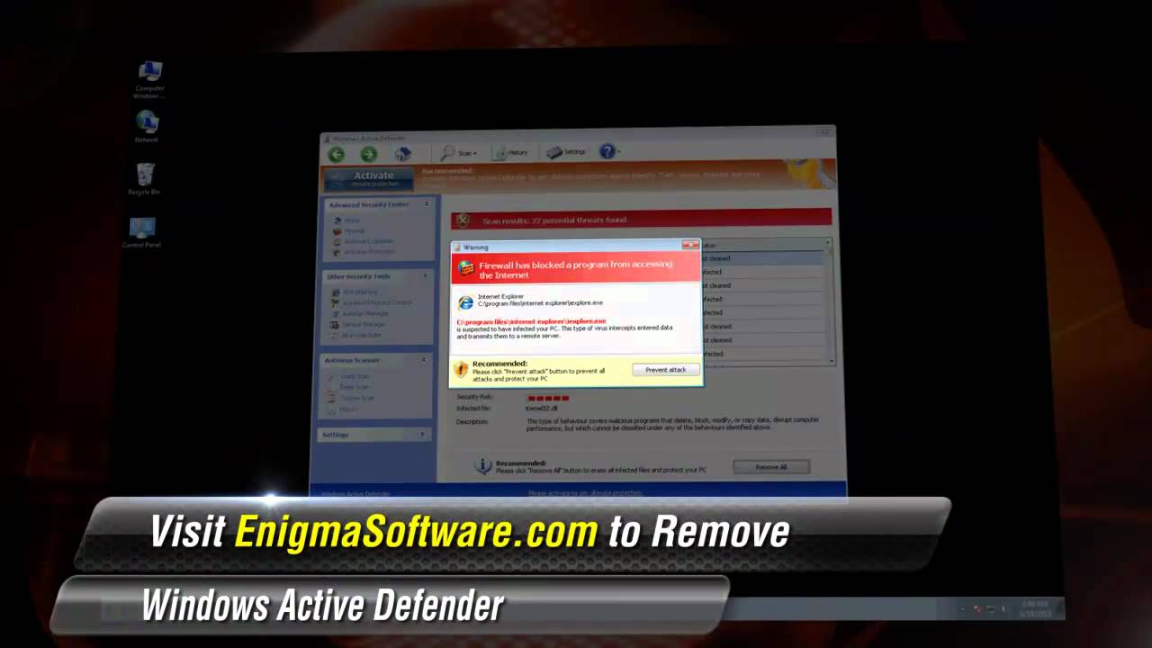 How to Detect and Remove Windows Active Defender - YouTube